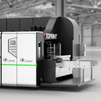 China Custom Color 300 Sheet/Min Flexo Printer Slotter Machine 850x1950mm Cutting Area with Advanced Feed System for sale