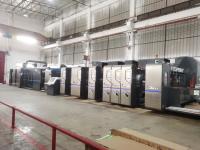 China 150kW Automatic Flexo Printing Folding Gluing Machine for Corrugated Carton Box - 300 Sheets/Min Speed, 1.5-11mm Thickness for sale