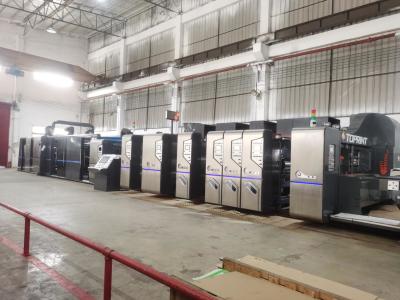 China 150kW Automatic Flexo Printing Folding Gluing Machine for Corrugated Carton Box - 300 Sheets/Min Speed, 1.5-11mm Thickness for sale