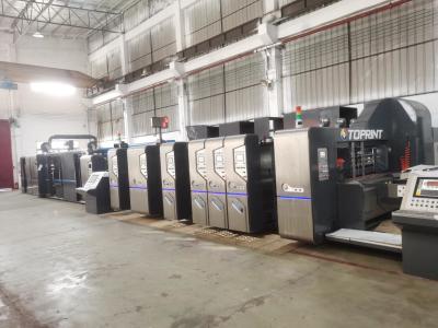 China TP-CR Series Flexo Folder Gluer Machine 890x2000mm to 1190x2400mm Sheet Size 300 Sheets/Min Speed for sale