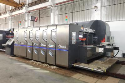 China Fully Computerized 180 Sheet/min 3 Color Flexo Printing Die Cutter for Corrugated Box Making for sale