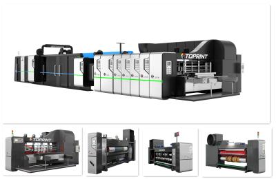 China TP-CR Series 250 Sheet/Min Flexo Printer Slotter Auto Folder Gluer for 1190x2400mm Corrugated Cartons for sale