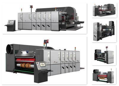 China HD Flexo Printing Slotting Machine 300 Sheets/Min with Vacuum Transfer Top for Corrugated Boxes for sale