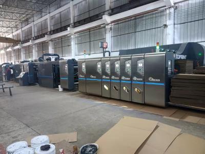 China 1200x2400mm High Speed Flexo Folder Gluer Machine | 250 Sheets/Min | 186Kw Power | Corrugated Box Production for sale