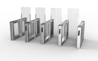 China SUS304 Stainless Steel Narrow Type High Panel Swing Turnstile Gate for sale