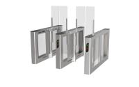 China SUS304 Stainless Steel Narrow Type High Panel Swing Turnstile Gate for sale