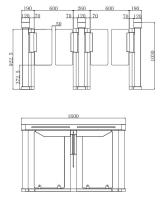 China Durable High Speed Gate Turnstile Entry Systems  integrated with Face, QR code, ID/IC card for sale