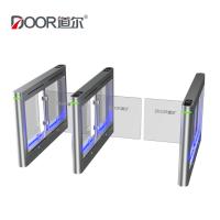 China Shenzhen DOOR Super Slim Stainless Steel Infrared Sensing Swing Gate for sale