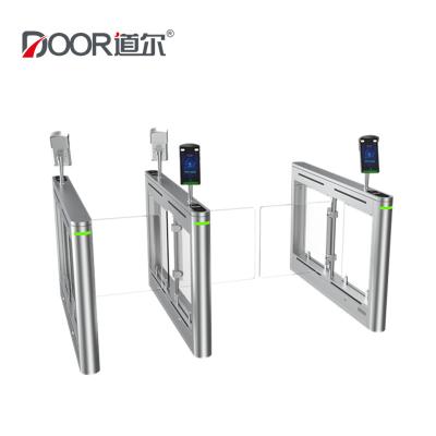 China Shenzhen DOOR Super Slim Stainless Steel Infrared Sensing Swing Gate for sale