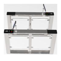 China Acrylic Swing 0.2s flap barrier turnstile 2 Ways Bidirectional for sale