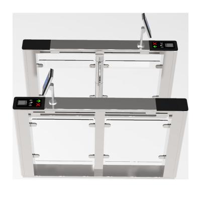 China Acrylic Swing 0.2s flap barrier turnstile 2 Ways Bidirectional for sale