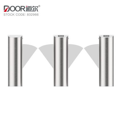 China Pedestrian Electronic Security RS485 Flap Barrier Gate Retractable for sale