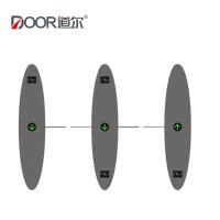 China Touchless Access Control Security Pedestrian Acrylic Wing Flap Barrier Gate For Liberary for sale