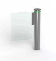 China 0.5S Open Close Time Stainless Steel Servo Motor Acrylic Arm Column Swing Turnstile Gate for sale