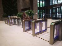 China Speed Gate New Project Security Access Control System Turnstile With Golden Color for sale