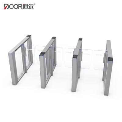 China Servo Motor SUS 304 Brushed Stainless Steel Slim Speed Gate Turnstile for sale