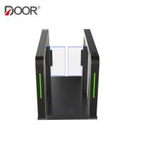 China Logo Printing Waist High Turnstile Gates With Floor Plates Cut Sheet for sale