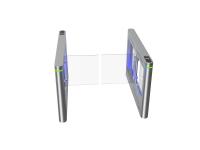 China Traffic Control Swing Gate Acrylic Stainless Steel Arm Fingerprint Rejection For Pedestrian Flow Control for sale