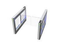 China Traffic Control Swing Gate Acrylic Stainless Steel Arm Fingerprint Rejection For Pedestrian Flow Control for sale