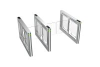 China Traffic Control Swing Gate Acrylic Stainless Steel Arm Fingerprint Rejection For Pedestrian Flow Control for sale