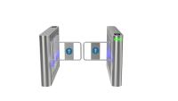 China Stainless Steel And Acrylic Arm Pedestrian Swing Gate Wide Passage 1200mm Available for sale
