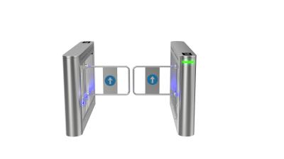 China Stainless Steel And Acrylic Arm Pedestrian Swing Gate Wide Passage 1200mm Available for sale