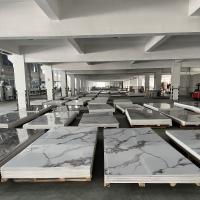 China Long Side Click and Glue Installation PVC Marble Sheet Board for Hotel House Decoration for sale