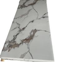 China Long Side Click and Glue Installation PVC Marble Sheet Board for Hotel House Decoration for sale