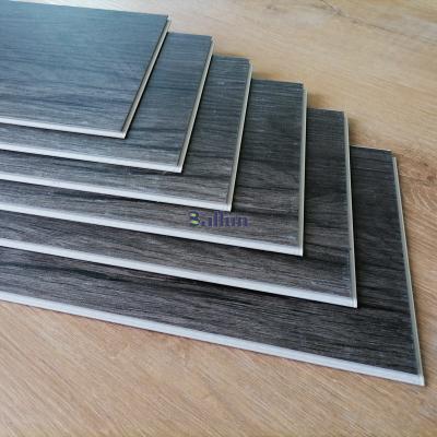 China Customized Color SPC Flooring Black Vinyl Wood Plank Waterproof Click 4mm 5mm 6mm for sale