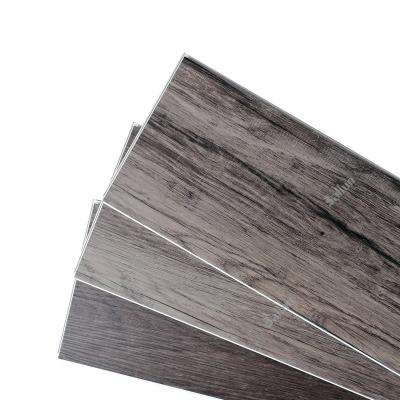 China Dark Wood Laminate LVT SPC Luxury Click Vinyl Flooring ISO9001/CE Certified 1220*180mm for sale