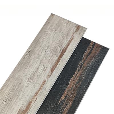 China 5.5mm SPC Rigid Flooring Click Lock Wood Grain PVC Stone Powder Plank Thickness 4mm-8mm for sale