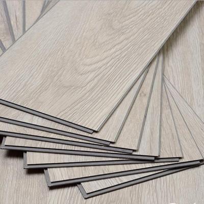China 4mm SPC Anti Slip Rigid Vinyl Plastic Flooring With Cilck Wood Texture for Bathrooms for sale