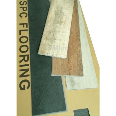 China Raw Material Wood Texture Plastic Flooring SPC LVT Vinyl Plank Tiles IXPE Underlayment for sale