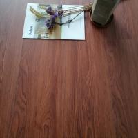 China Red Brown Vinyl Plank Flooring Click Lock Wood Grain Finish Rigid Core Floors Samples for sale