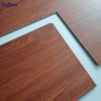China Red Brown Vinyl Plank Flooring Click Lock Wood Grain Finish Rigid Core Floors Samples for sale