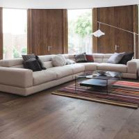 China Indoor Unilin Click Lock Dark Brown Color Laminate Flooring with EVA Underlayment for sale