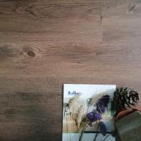 China Easy Installation Unilin Click Lock SPC Hybrid Vinyl Flooring with Cork in Brown Color for sale