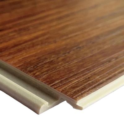 China Walnut Wood Veneer Vinyl Flooring Flexible TAP GO Install Modern Design PVC SPC Flooring for sale