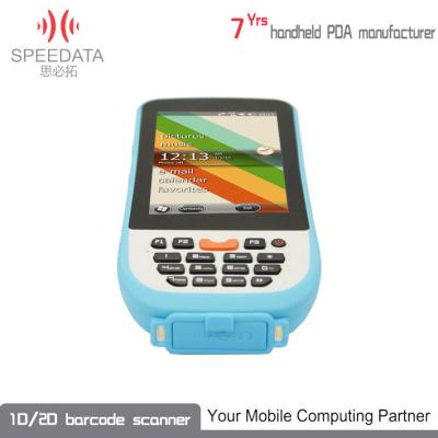 China Blue QR Mobile Barcode Scanner Printer Android IP 65 Waterproof for sale