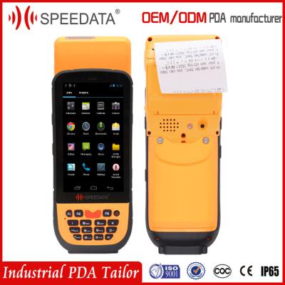 China 4G LTE Rugged Smartphone Terminal with Barcode Scanner/Fingerprint Reader/ Portable Printer for Parking Ticket Machine for sale