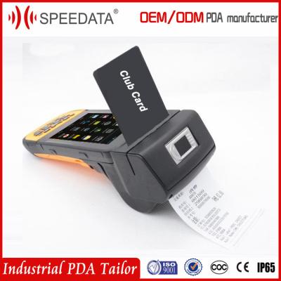 China Gps Android Mobile Android Terminal With Portable Handheld Barcode Printer for sale