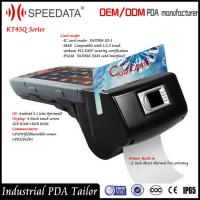 China Mobile Android Barcode Scanner Device , Fingerprint Handheld Barcode Printer for sale