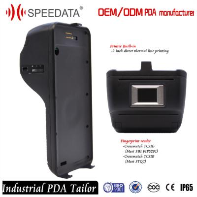 China Customized 4G Android Barcode Scanner Device , Rugged Portable Fingerprint Scanner for sale
