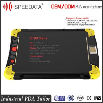 China SPEEDATA Biometric Fingerprint Scanner Rugged Tablet PC Waterproof Mobile 8Inch Display for sale