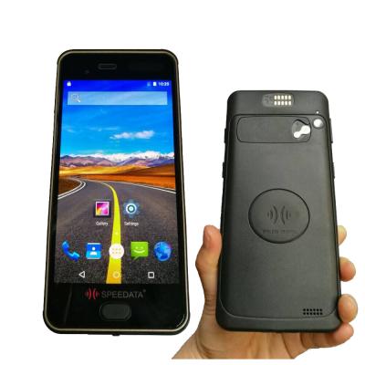 China Rugged Handhled RFID Reader Phone PSAM Integrated / Barcode  with Wireless Charger for sale
