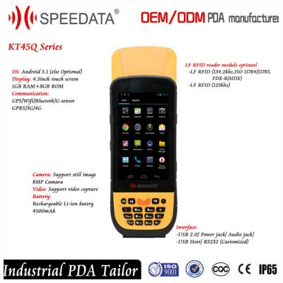 China 4.5 Inch Android Rugged Phone 4G Rfid Reader Portable 3M Range 8MP Camera for sale
