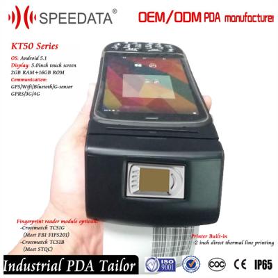 China Wifi USB Bluetooth Fingerprint Scanner Reader 5.0 Inch HD IPS LCD for sale