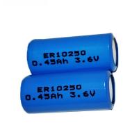 China Long Lasting 2/3AAA ER10250 3.6V 0.45Ah Non-rechargeable Primary Cell Smoke Alarms Battery for sale
