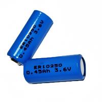 China Long Lasting 2/3AAA ER10250 3.6V 0.45Ah Non-rechargeable Primary Cell Smoke Alarms Battery for sale
