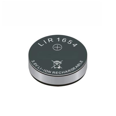 China 2C Charging Ratio 3.6V 110mAh LIR 1654 Lithium Cobalt Oxide Battery for Digital Cameras for sale